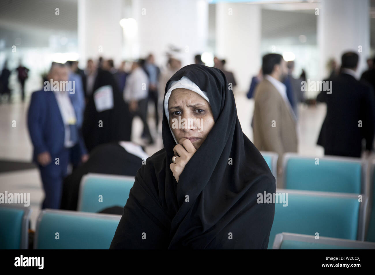 Tehran, Tehran, IRAN. 8th July, 2019. Iranian Muslims ready to board a ...