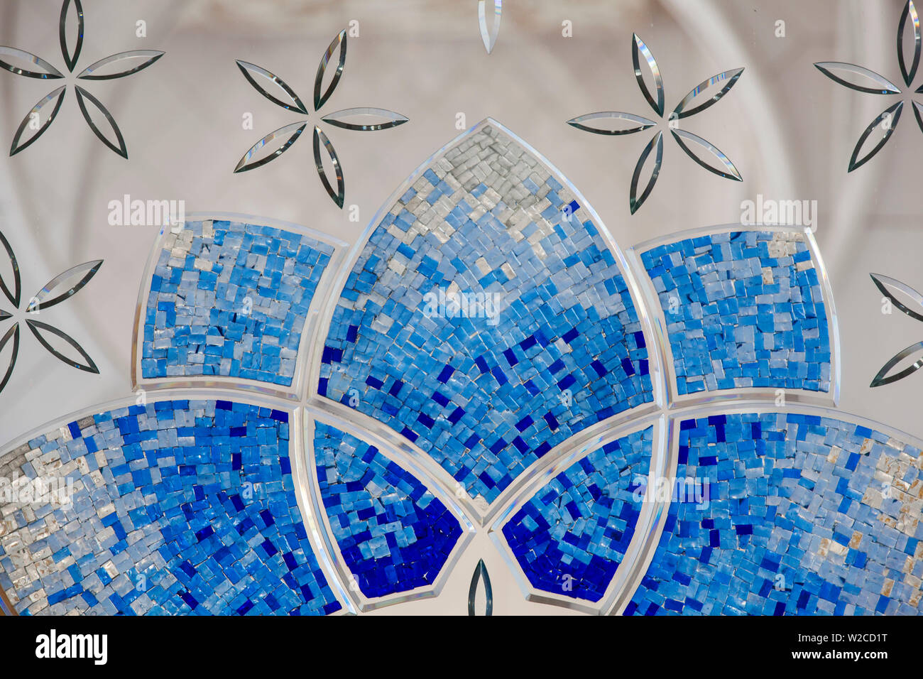 United Arab Emirates, Abu Dhabi, Tile detail at Sheikh Zayed Grand ...