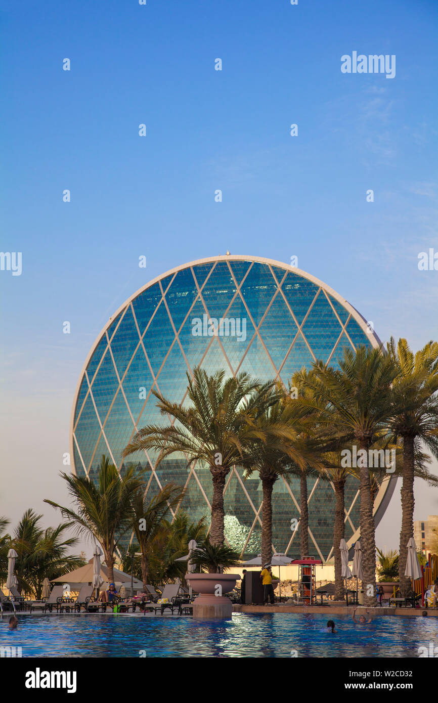 United Arab Emirates, Abu Dhabi, Al Raha, View of Aldar Headquarters ...