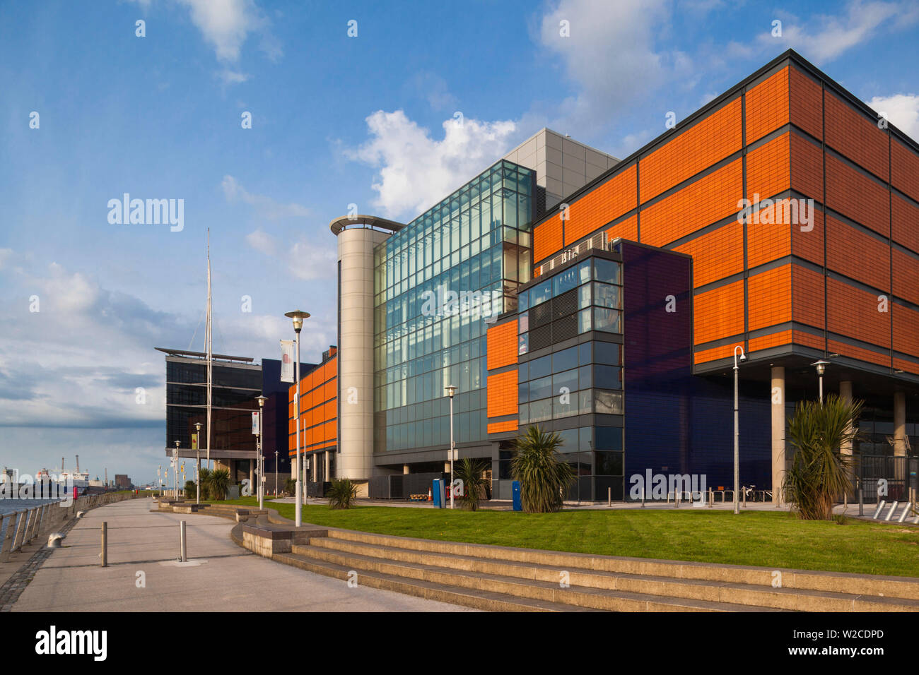UK, Northern Ireland, Belfast, Belfast Docklands, riverfront Odyssey ...
