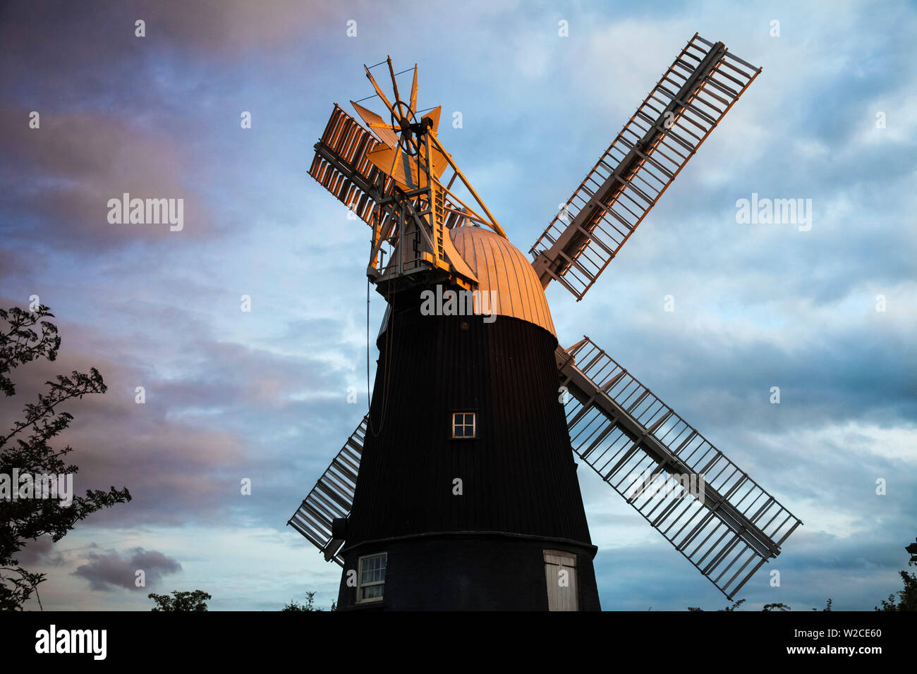 UK, England, Cambridgeshire, Wicken, Wicken windmill Stock Photo - Alamy