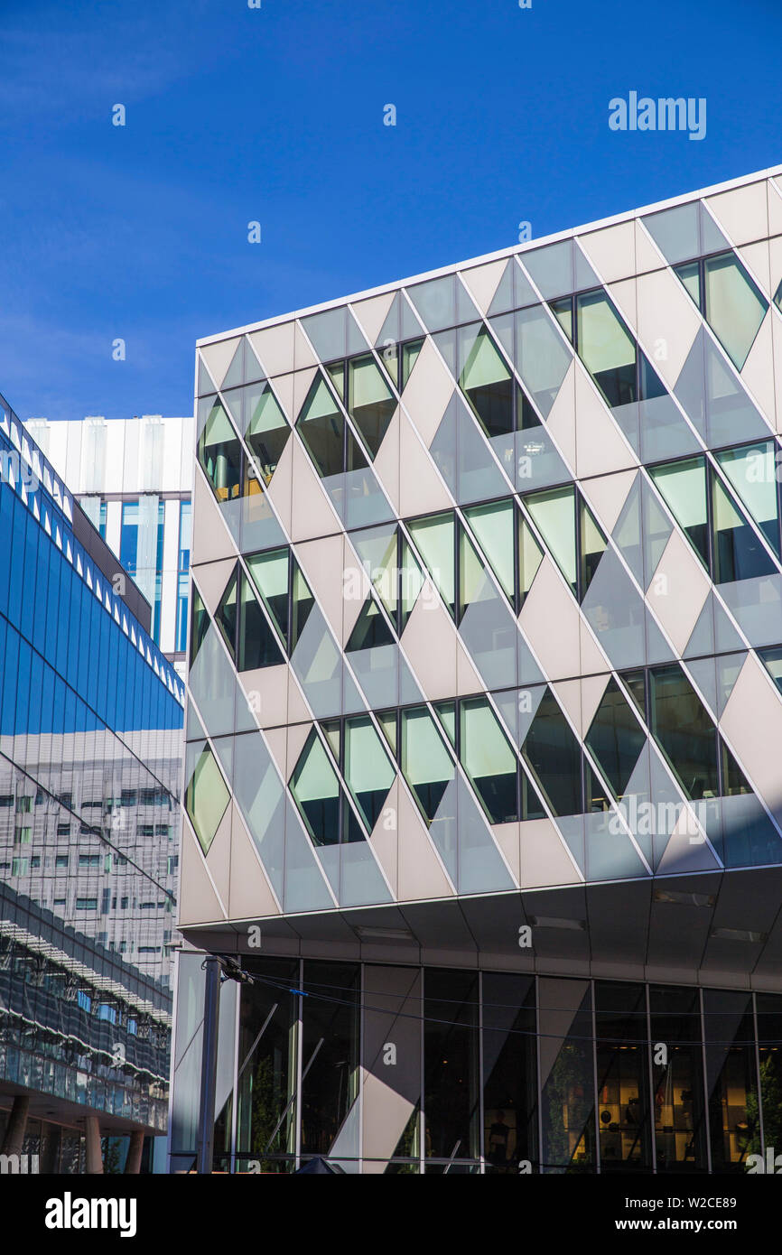 UK, England, Manchester, Modern buildings at Spinningfields Stock Photo ...