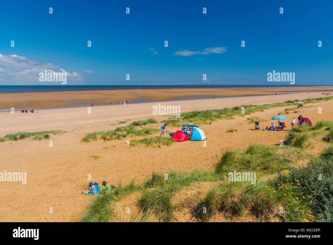 UK, England, Norfolk, Hunstanton, Old Hunstanton Beach Stock Photo - Alamy