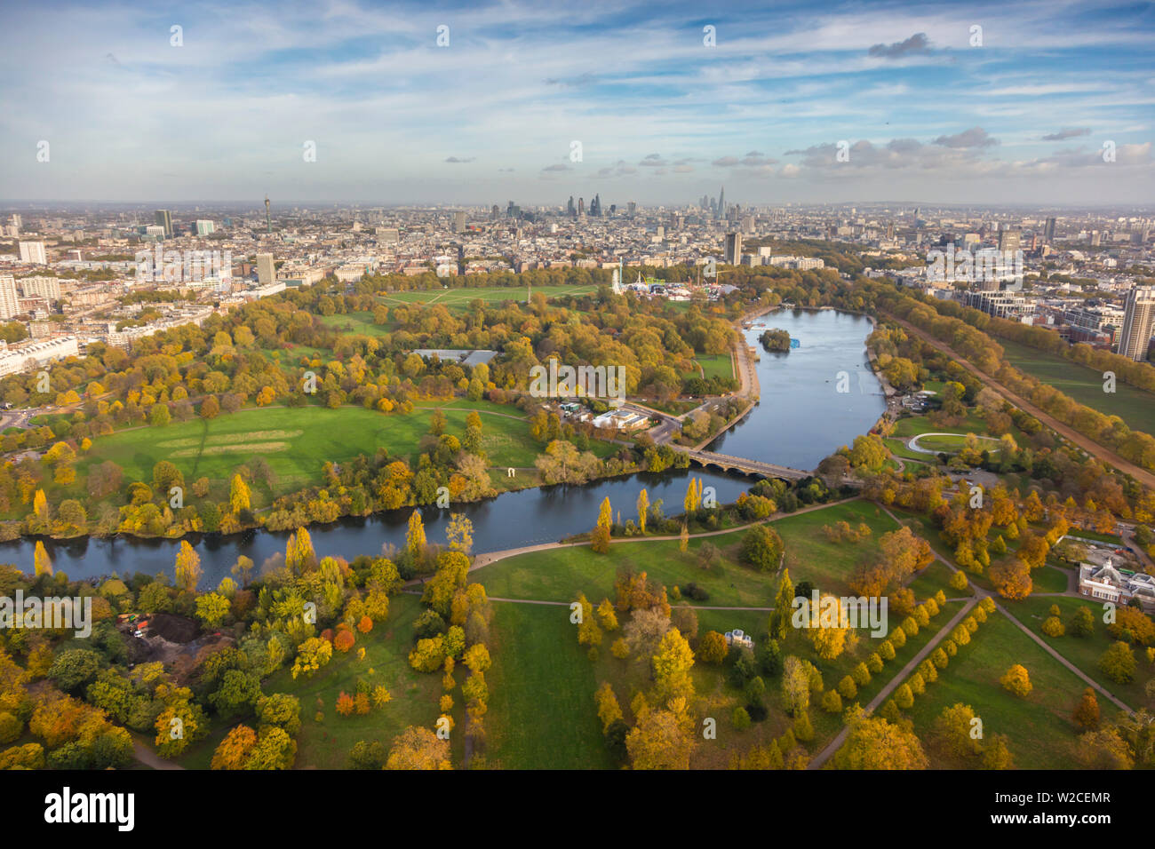 Hyde park london aerial hi-res stock photography and images - Alamy