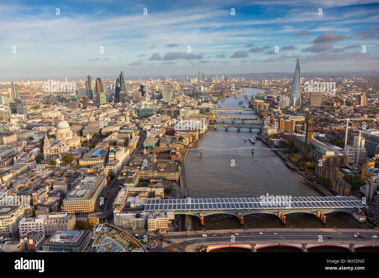 Aerial view from helicopter, London, England Stock Photo - Alamy