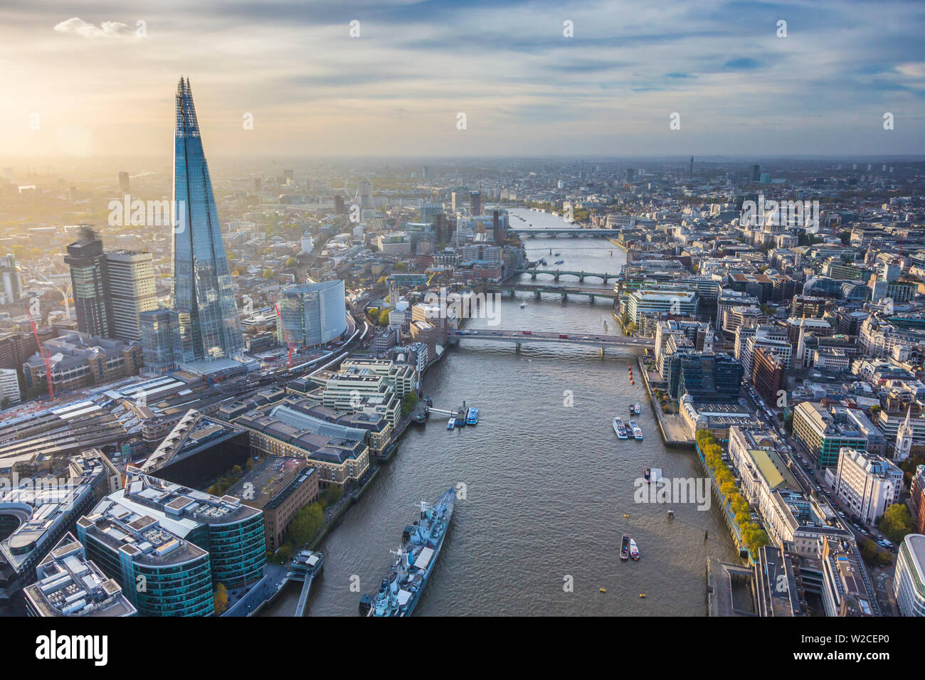 Aerial view from helicopter, London, England Stock Photo - Alamy