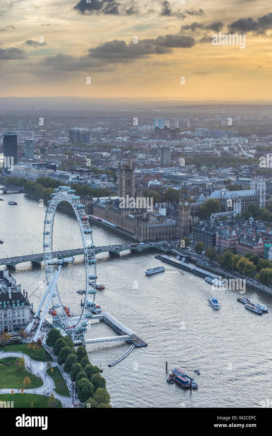Aerial view millennium wheel hi-res stock photography and images - Alamy