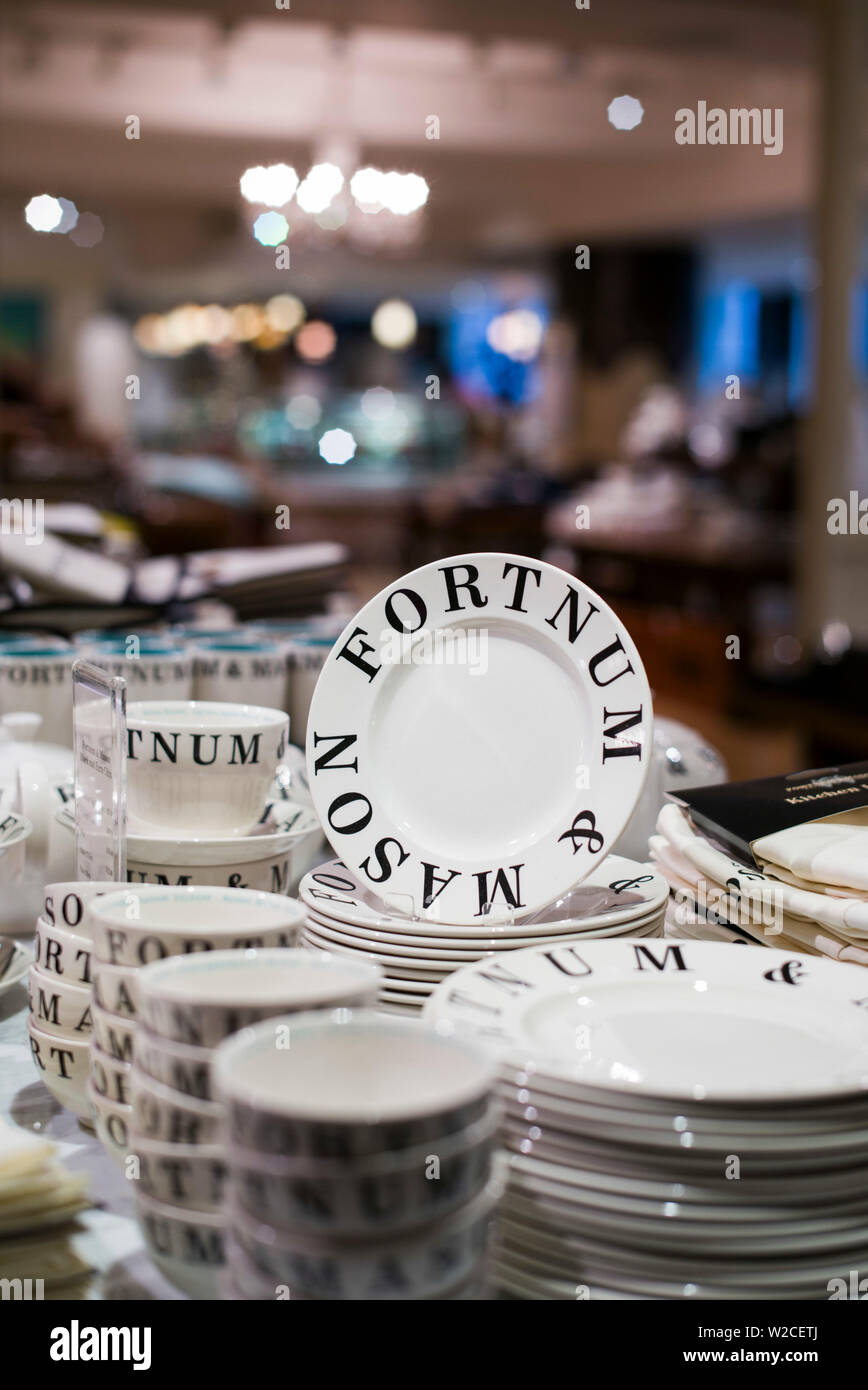 England, London, St. James, Fortnum and Mason store, dishware Stock ...