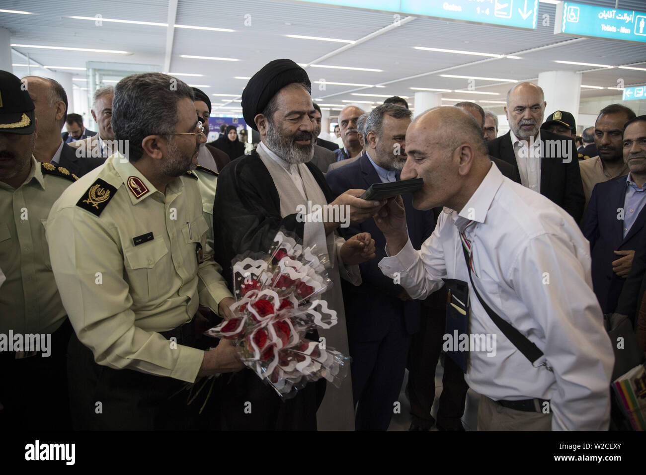 Tehran, Tehran, IRAN. 8th July, 2019. Iranian Muslims ready to board a ...
