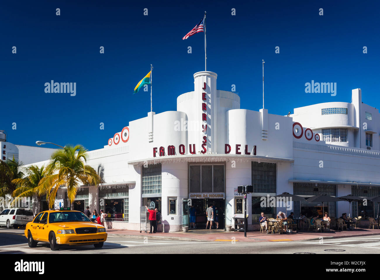 USA, Florida, Miami Beach, South Beach, Jerry's Famous Deli Stock Photo ...