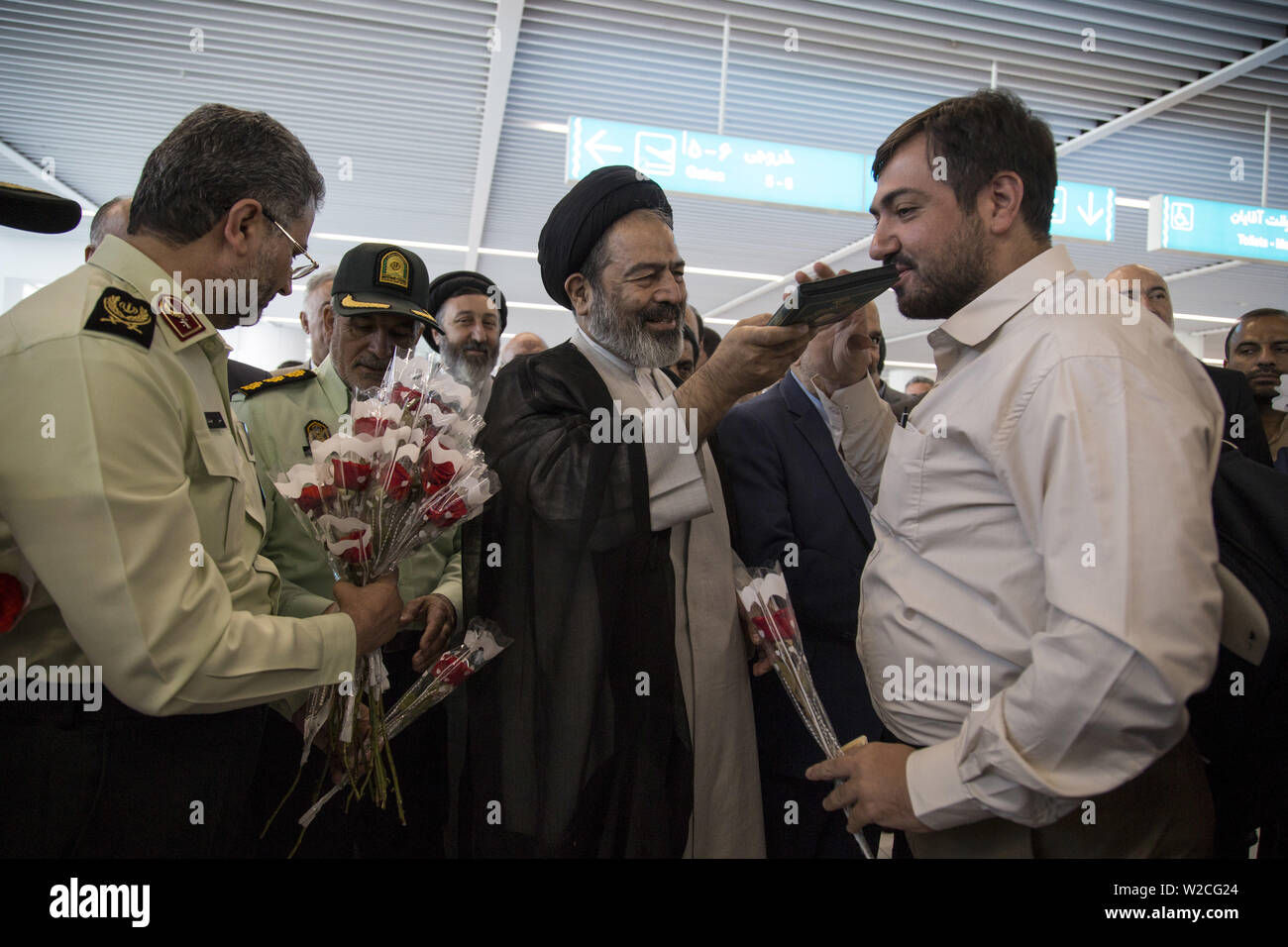 Tehran, Tehran, IRAN. 8th July, 2019. Iranian Muslims ready to board a ...