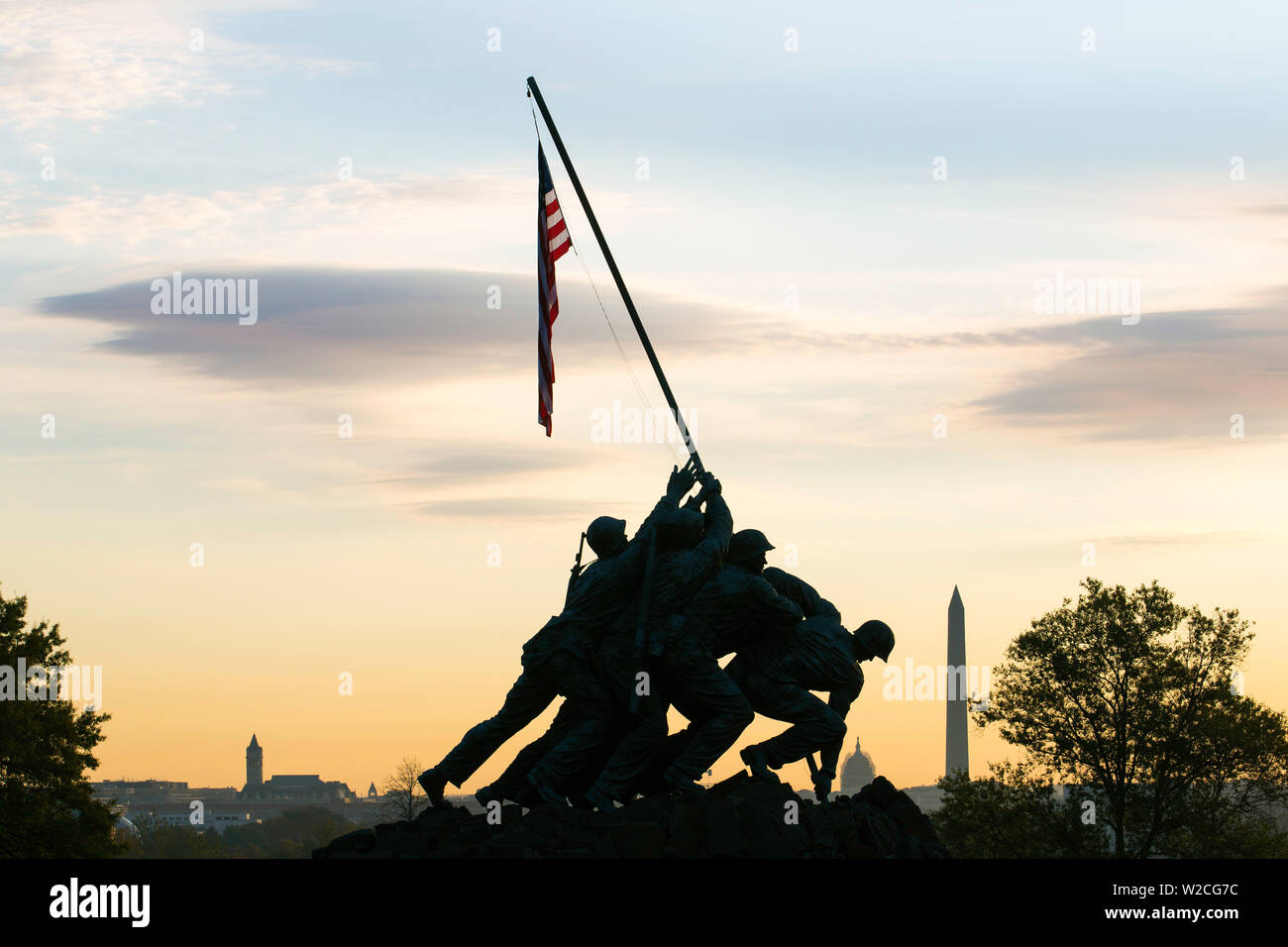 Time lapse of the Statue of Iwo Jima U S Marine Corps Memorial at ...