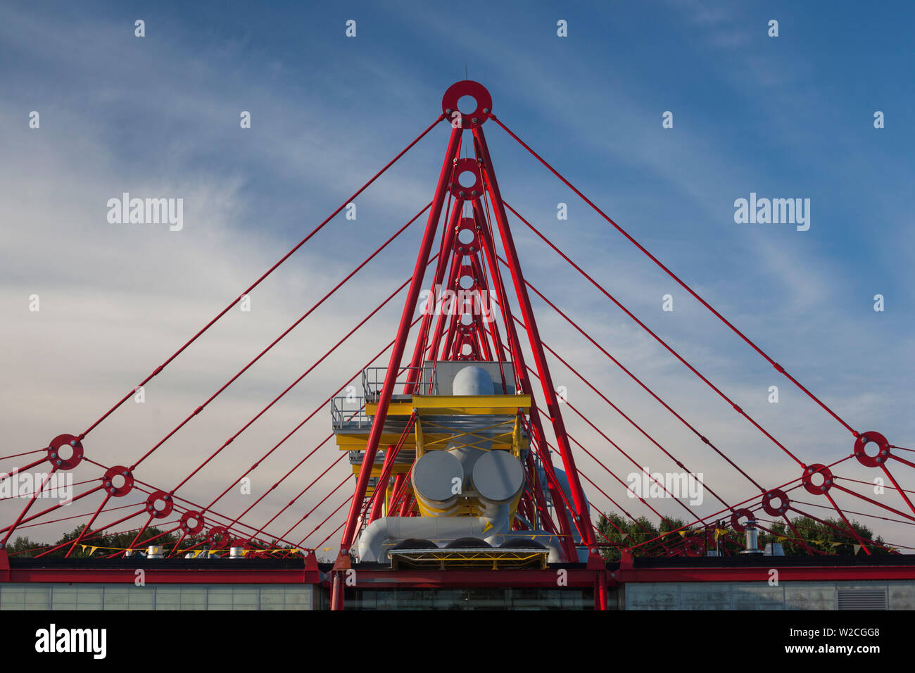 USA, New Jersey, Princeton, roof detail of high tech PA Technology ...