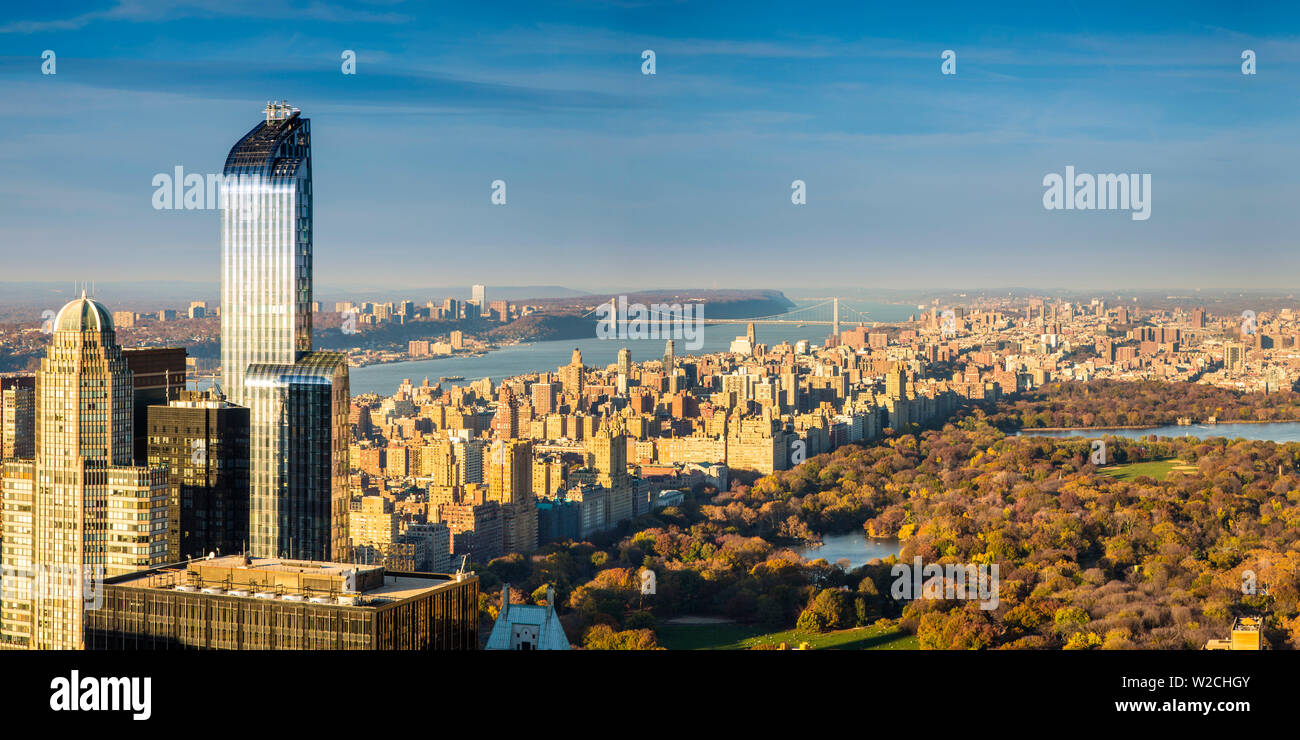 One 57 apartment building & Central Park, Manhattan, New York City, New ...
