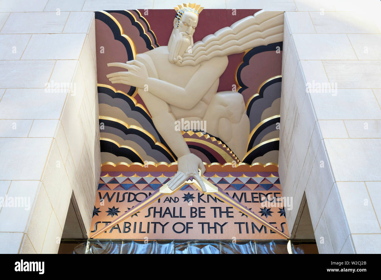 USA, New York, New York City, Manhattan, Rockefeller Center, Art Deco ...