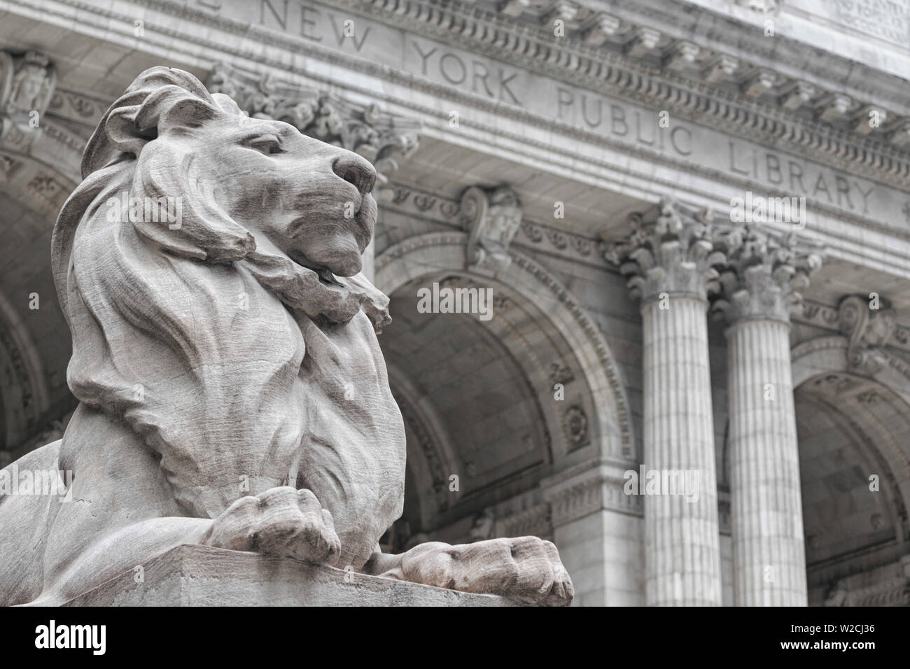 USA, New York, New York City, Manhattan, National Public Library Stock ...