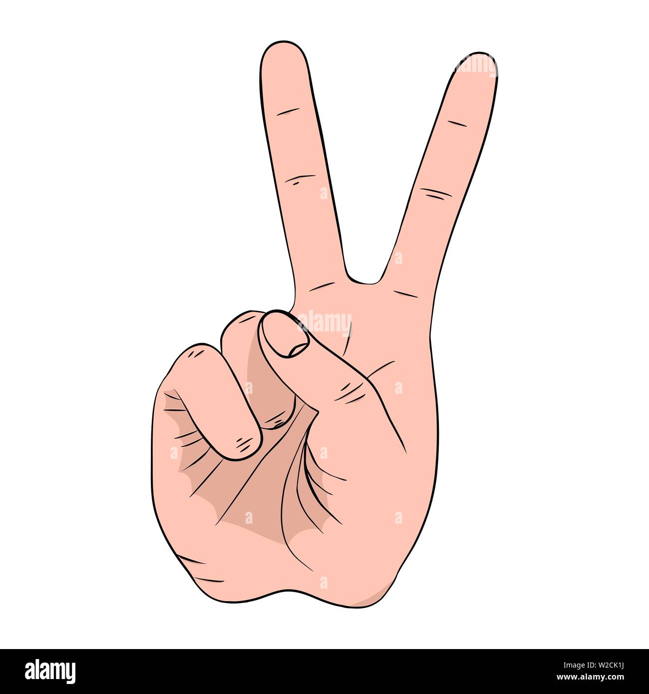 Hand gesture with peace sign Stock Vector Image & Art - Alamy