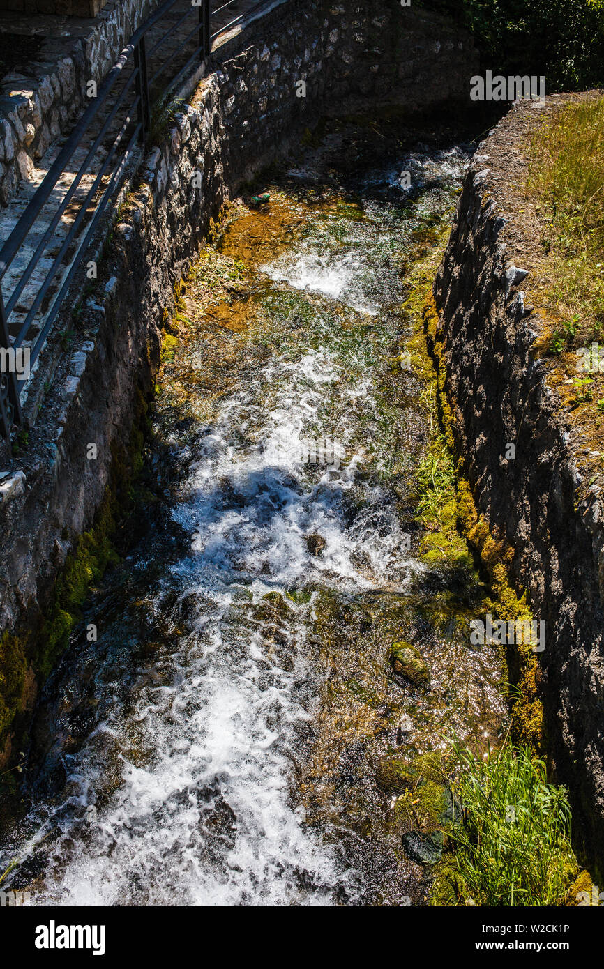 Mountain pure spring or stream with cold water in Montenegro Stock ...