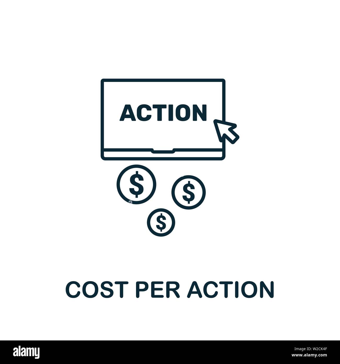 Cost optimization vector line Cut Out Stock Images & Pictures - Alamy