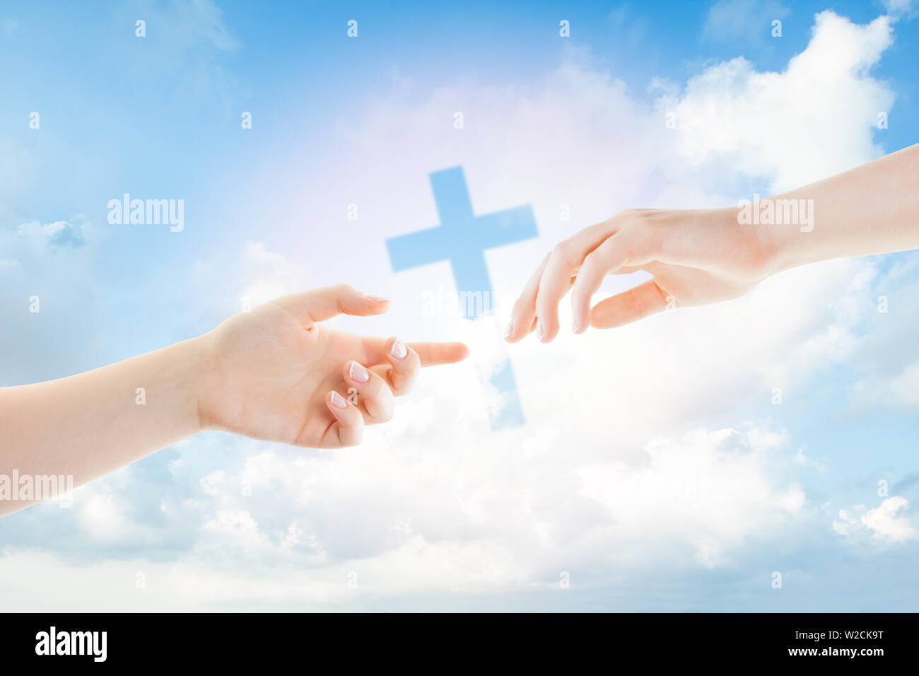 Helping hands of god hi-res stock photography and images - Alamy