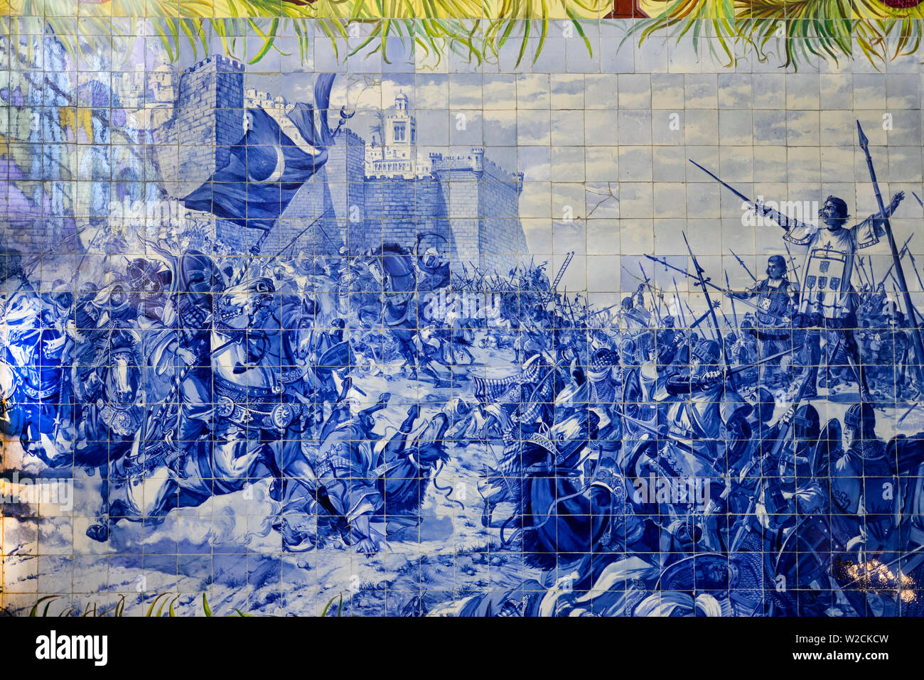 Azulejos, Battle scenes, Santa Cruz do Buçaco Palace Hotel, Former ...