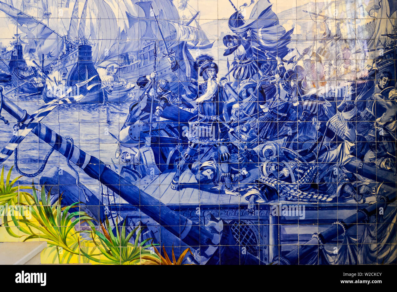 Azulejos, Battle scenes, Santa Cruz do Buçaco Palace Hotel, Former ...