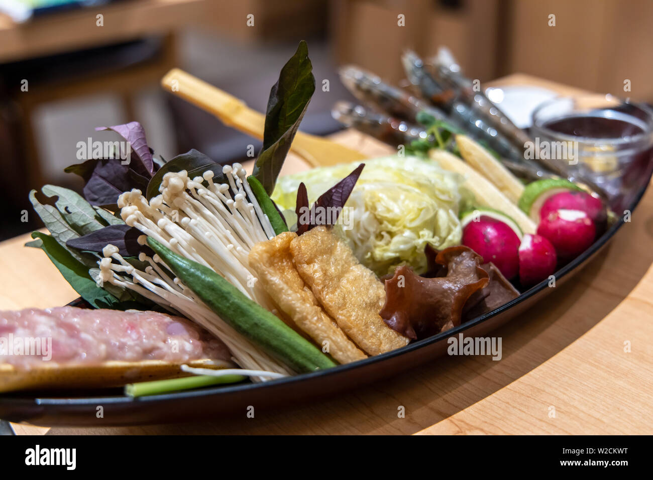 Japanese hot pot dishes Nabe Ingredients Stock Photo - Alamy