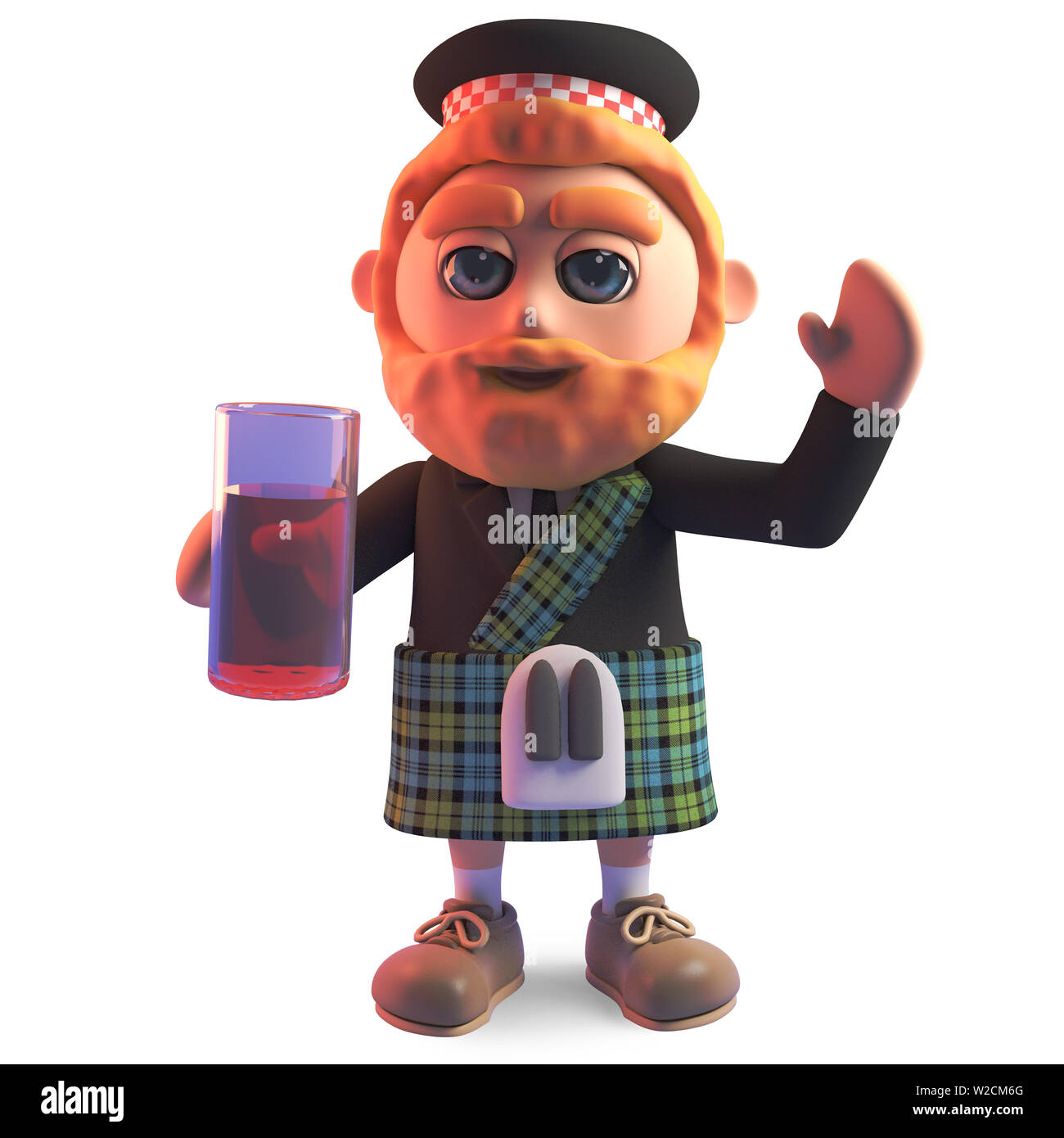 Scottish Man In Kilt Cartoon