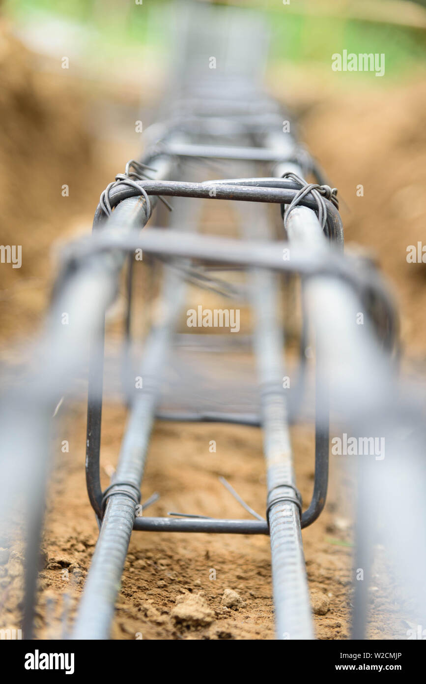 steel rod for Pour the beam of building Stock Photo - Alamy