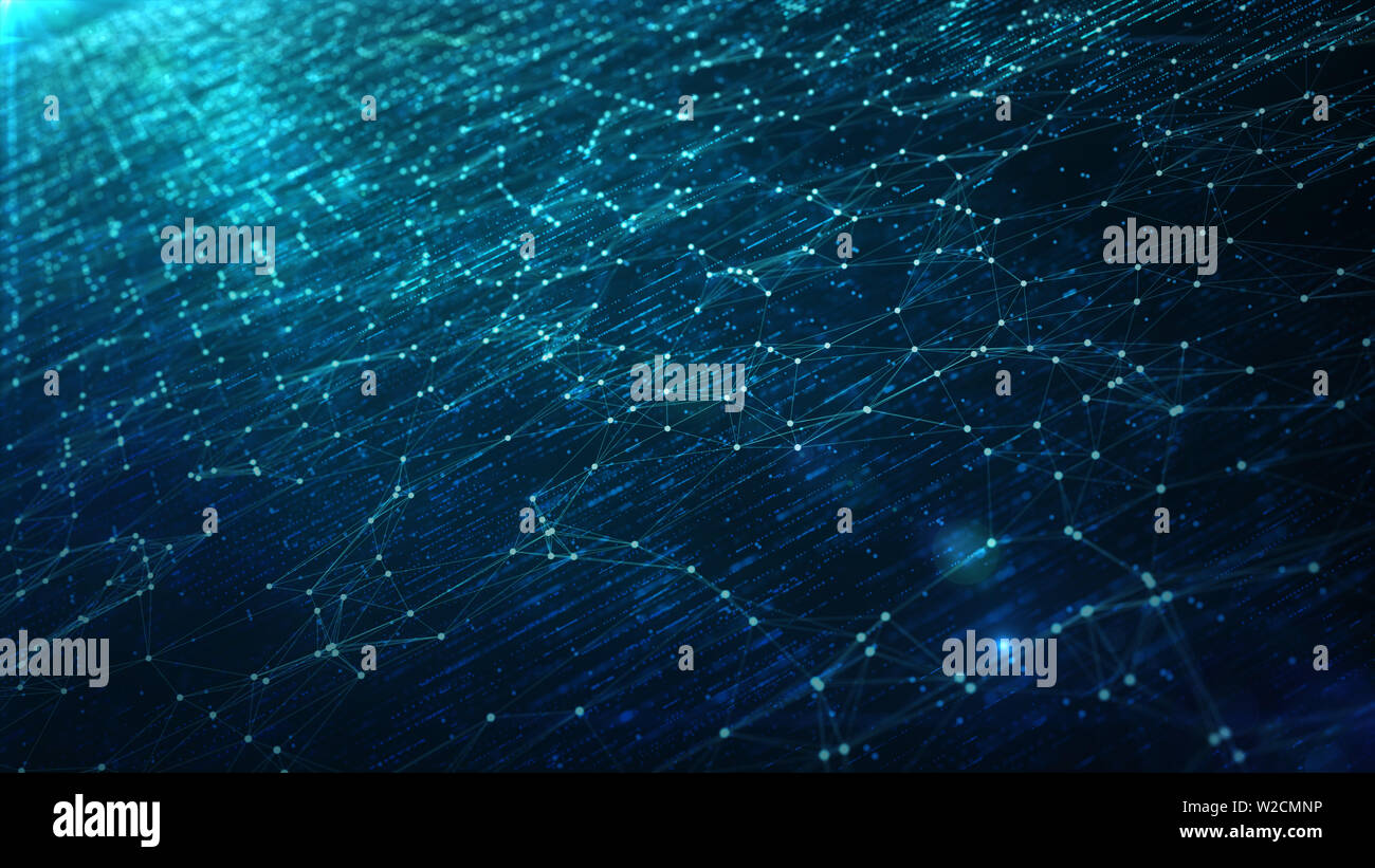 Abstract digital technology background concept. Motion of digital data ...