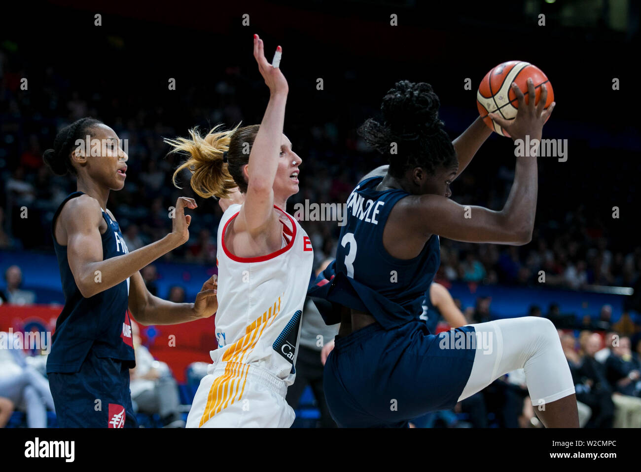 Laura Gil of ESP in action against Ornella Bankole of FRA Stock Photo ...
