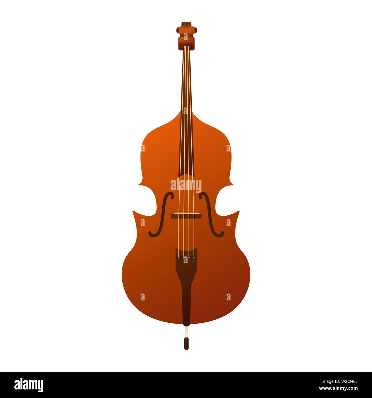 Stringed musical instruments, double bassr. Design layout for banners ...