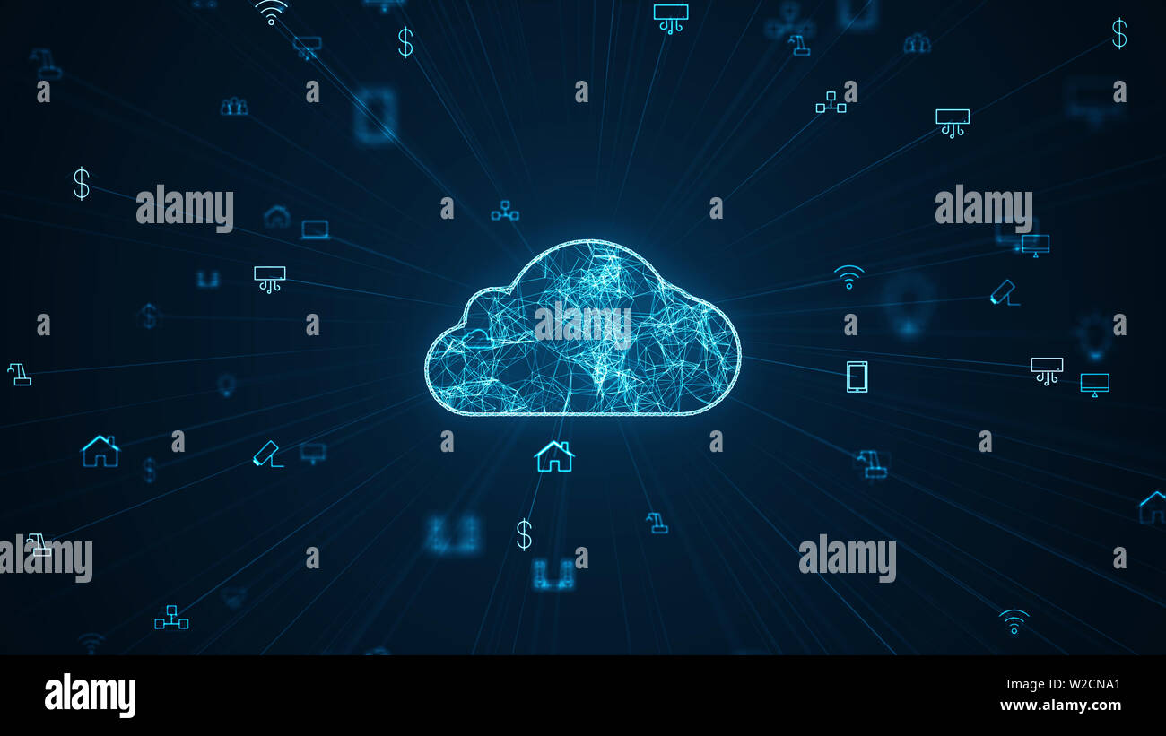 Internet Of Things Iot Conceptbig Data Cloud Computing Network Of