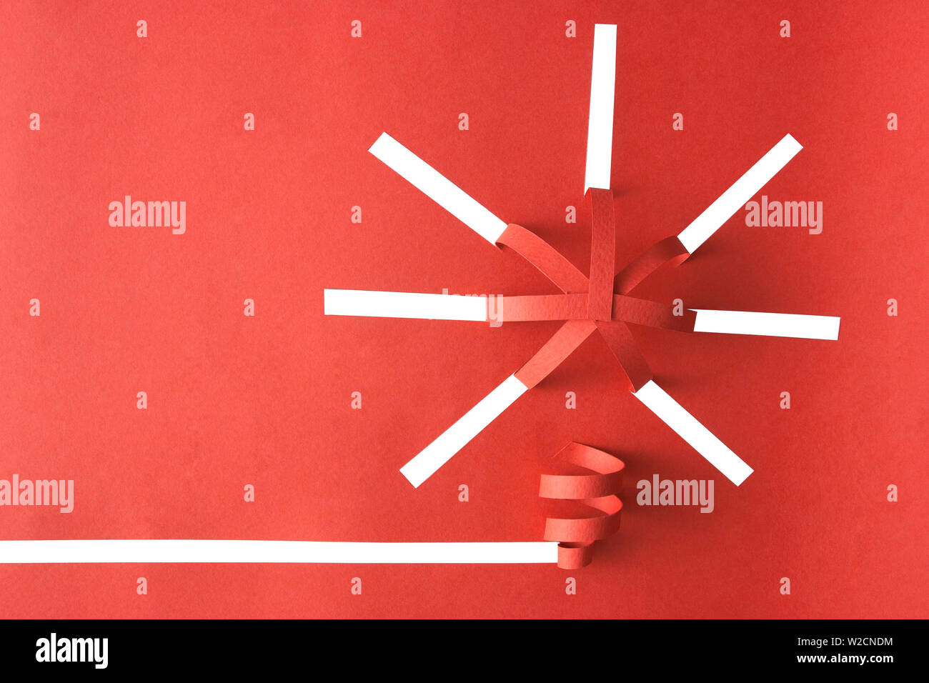 Light Bulb. Paper cut on a white background Stock Photo - Alamy