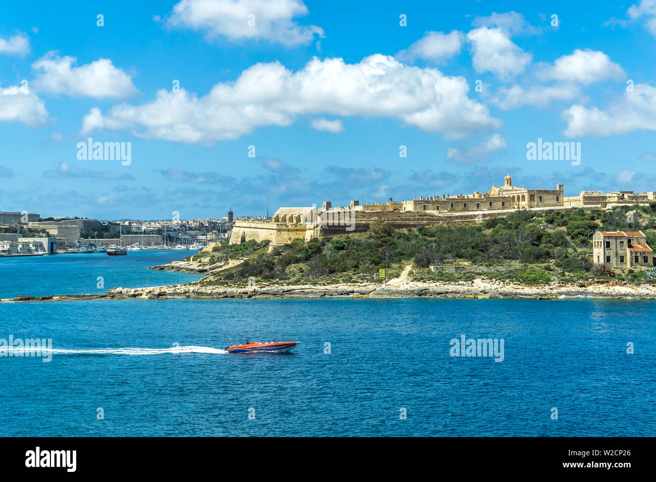 Malta: Manoel Island with its restored Fort Manoel as seen across ...