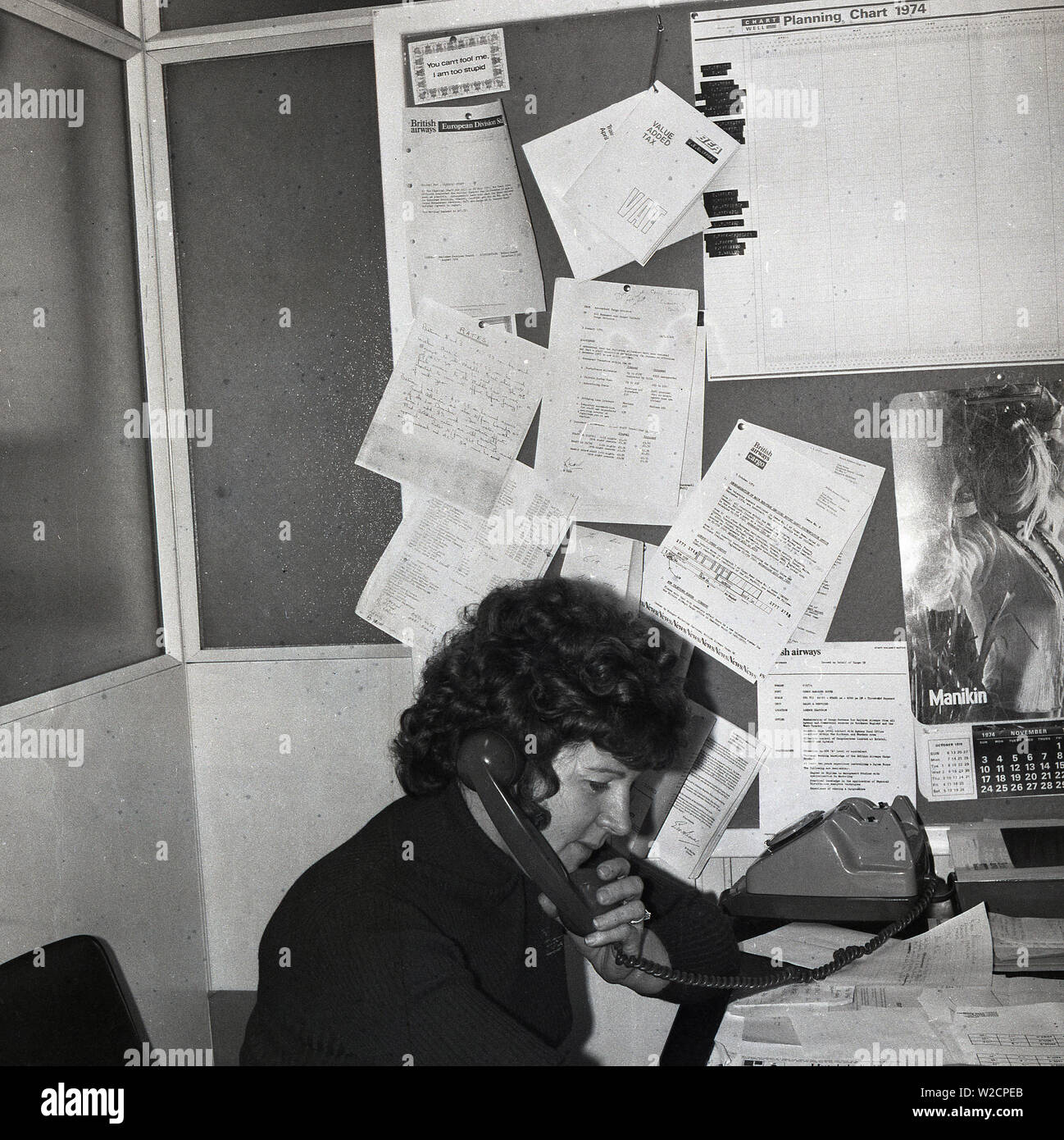 1970s office woman hi-res stock photography and images - Alamy