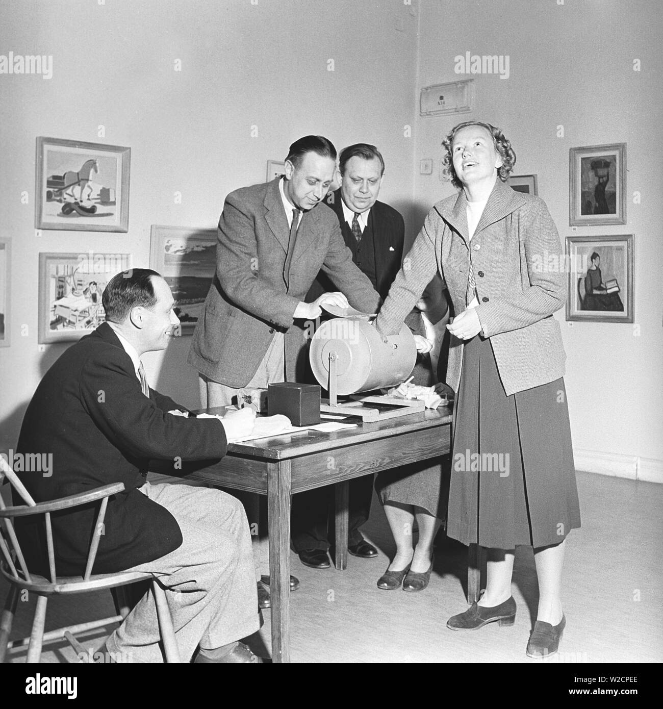 Tombola draw Black and White Stock Photos & Images - Alamy