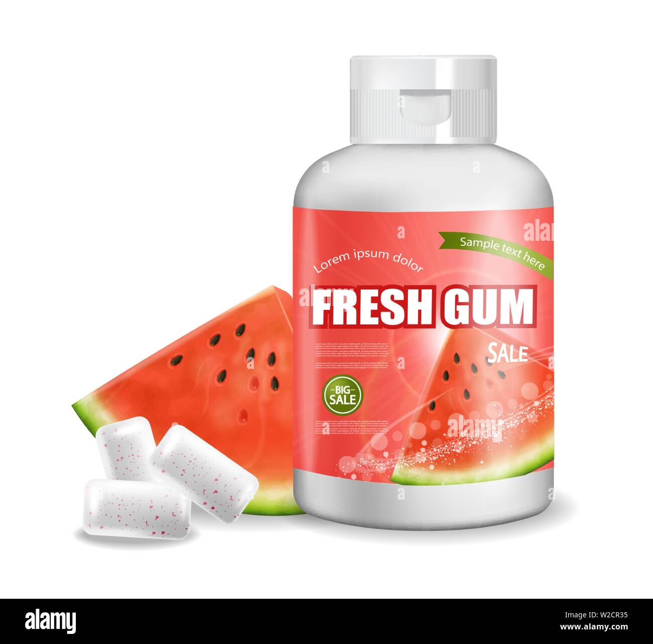 Chewing gum taste Stock Vector Images - Alamy