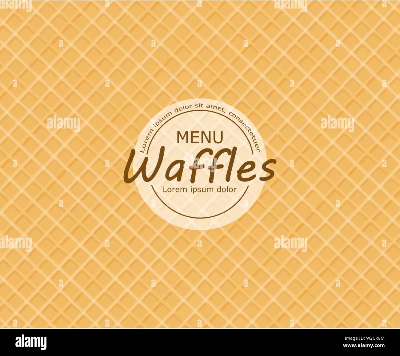 Waffles pattern background Vector. Vintage realistic texture Stock ...