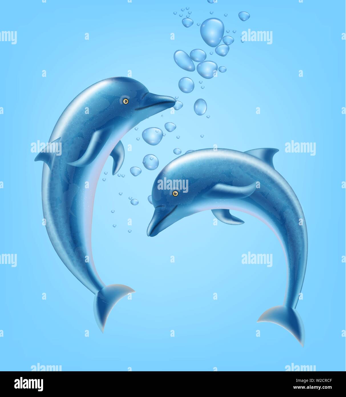 Beautiful Dolphins Jumping Wallpaper