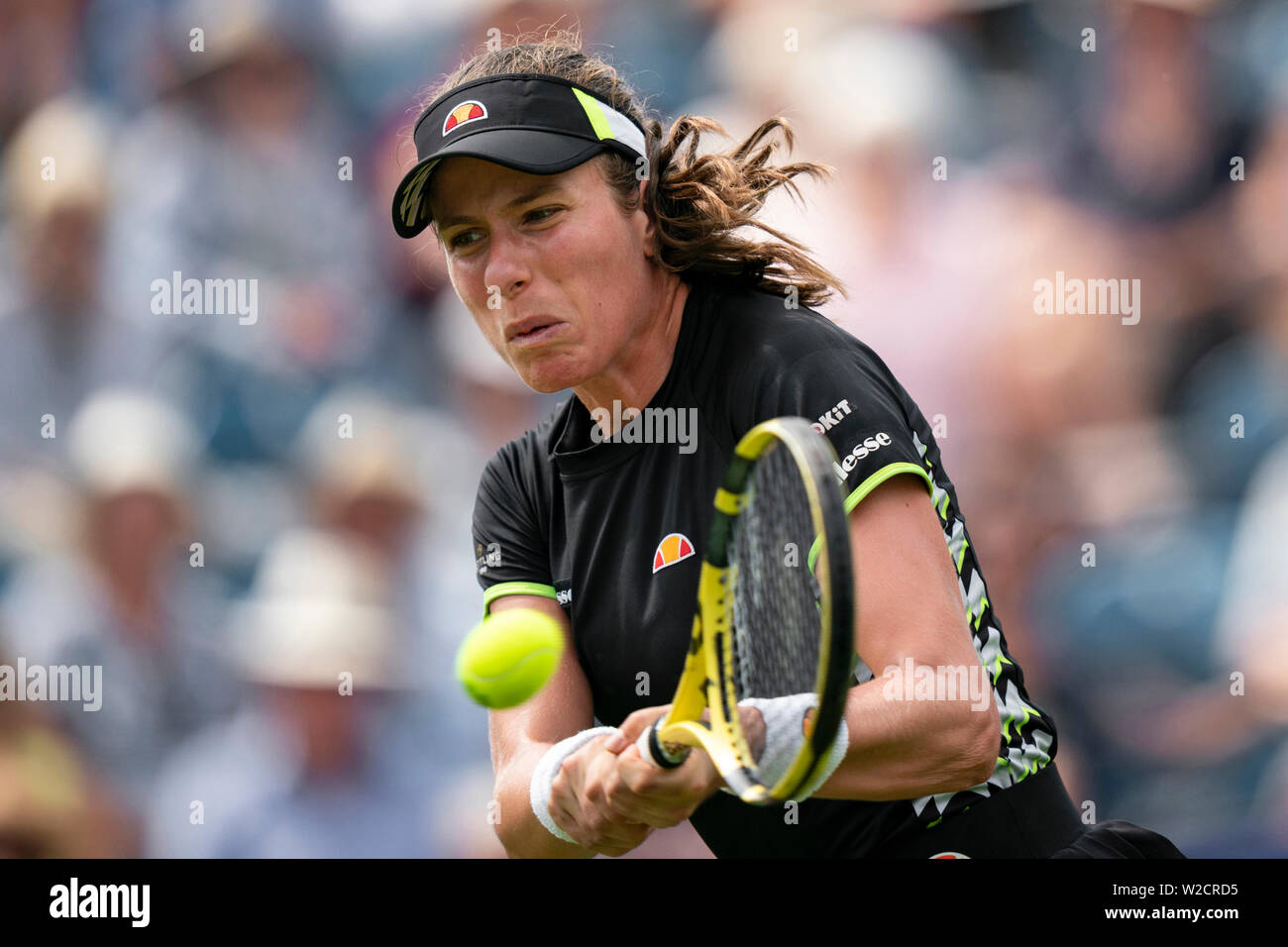 Johanna Konta of GBR in action against Maria Sakkari of Greece. Johanna ...