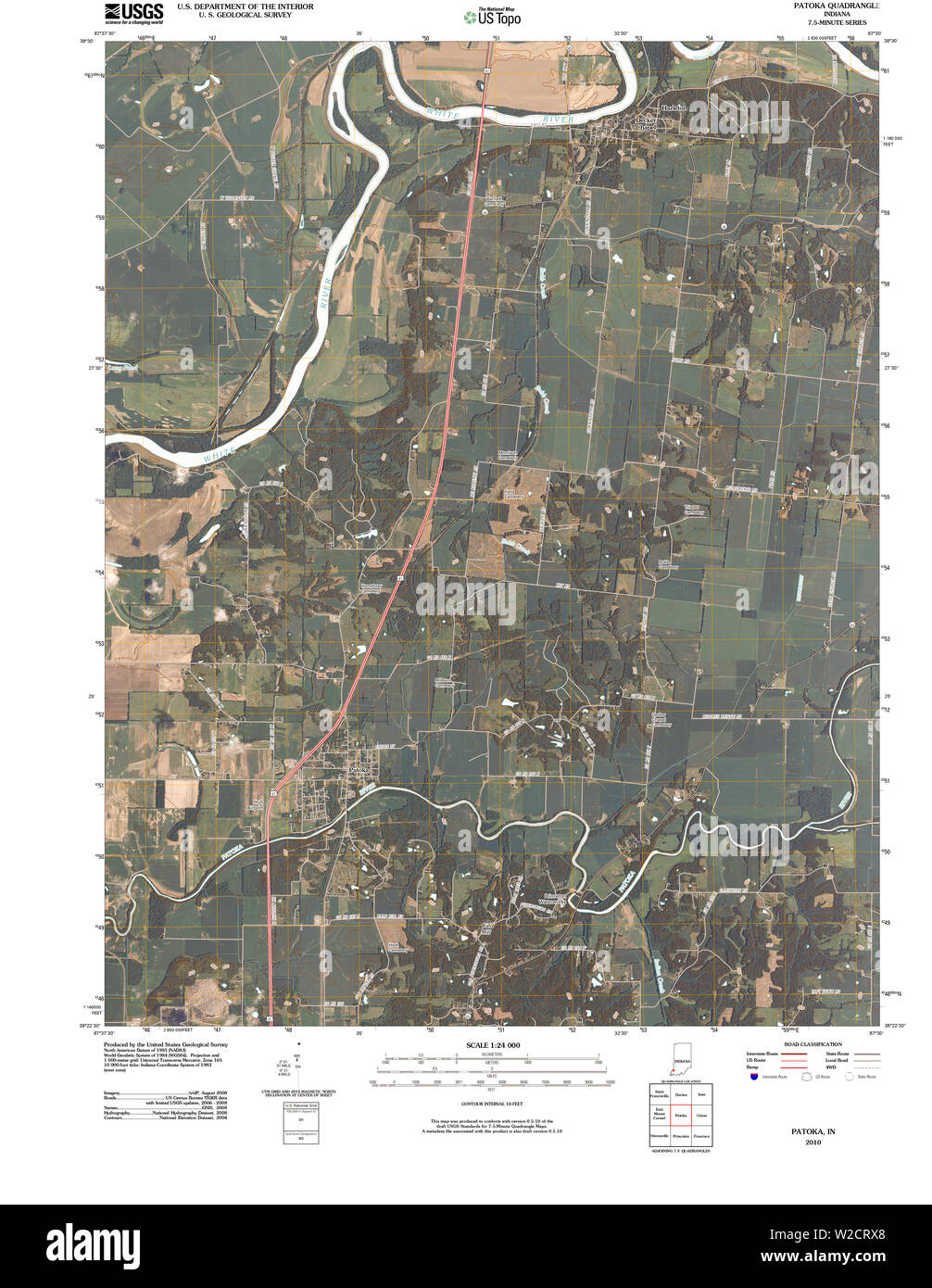 Indiana historical map Cut Out Stock Images & Pictures - Alamy