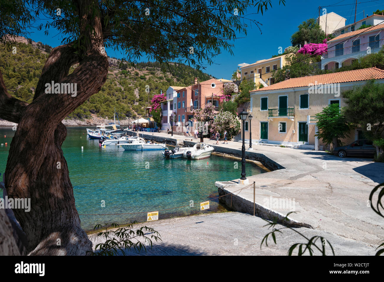 Assos Village in Kefalonia Greece Stock Photo - Alamy