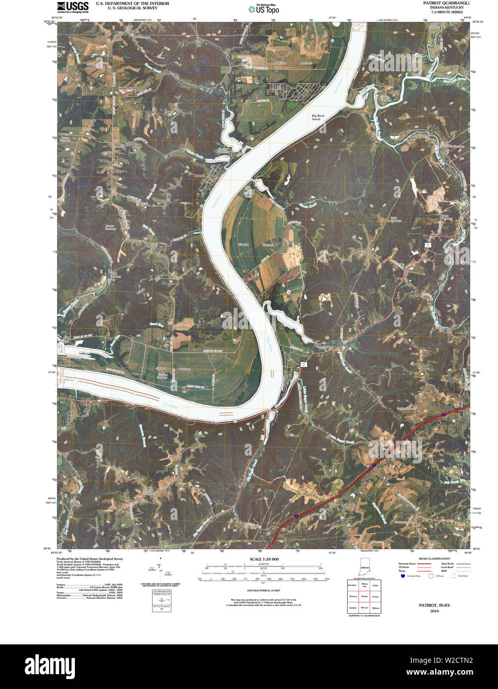 Indiana historical map Cut Out Stock Images & Pictures - Alamy
