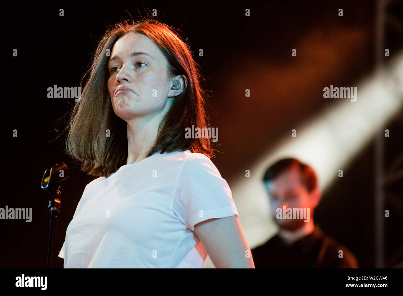 Turku, Finland. 7th July 2019. Norwegian singer songwriter Sigrid ...
