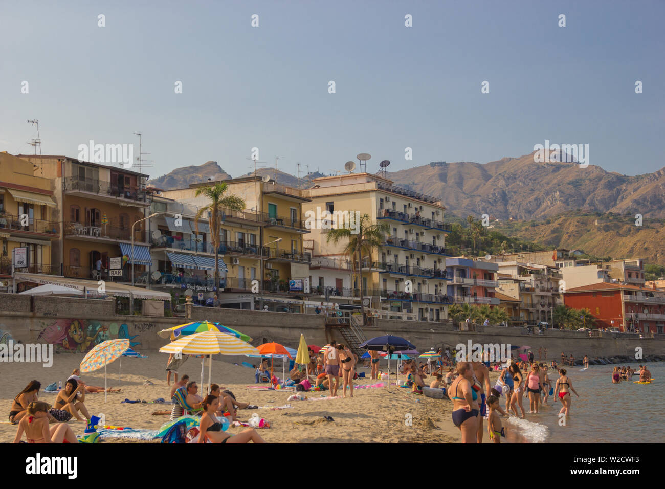Giardini naxos beach sicily hi-res stock photography and images - Alamy
