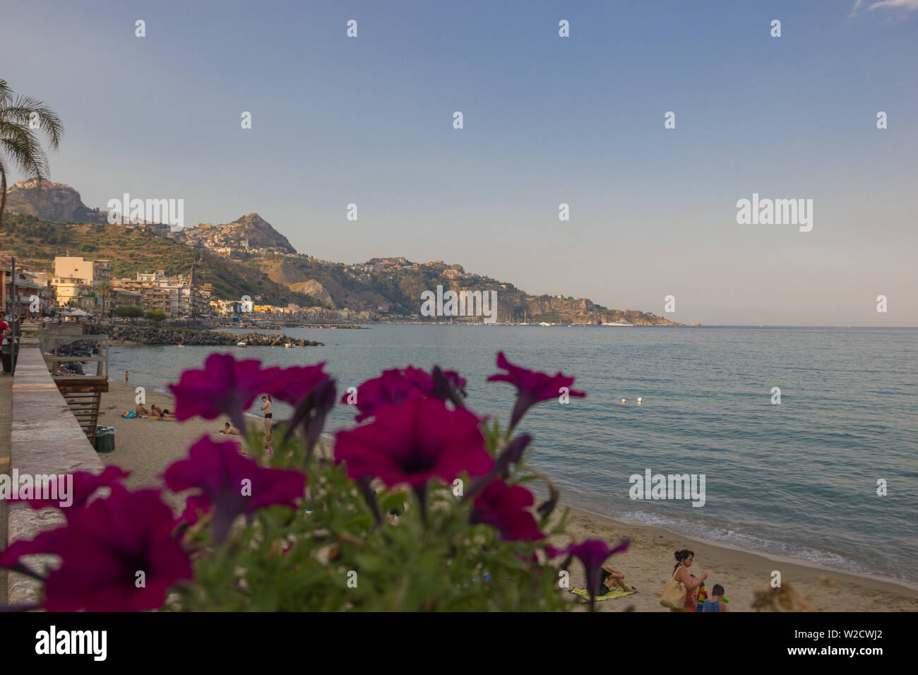 Giardini Naxos Sicily Italy 2019 beautiful landscape of the coastline ...