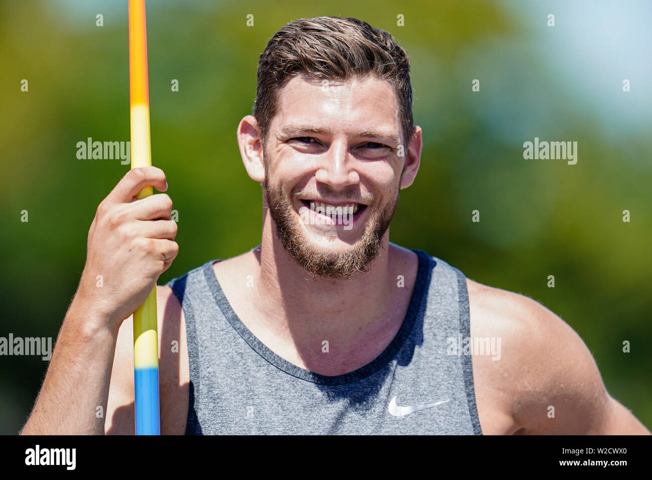Mannheim, Germany. 02nd July, 2019. Javelin thrower Andreas Hofmann ...