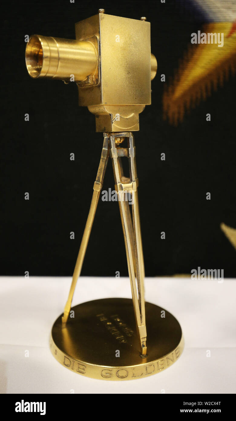 A 1989 Golden Camera award is displayed as part of a selection of ...