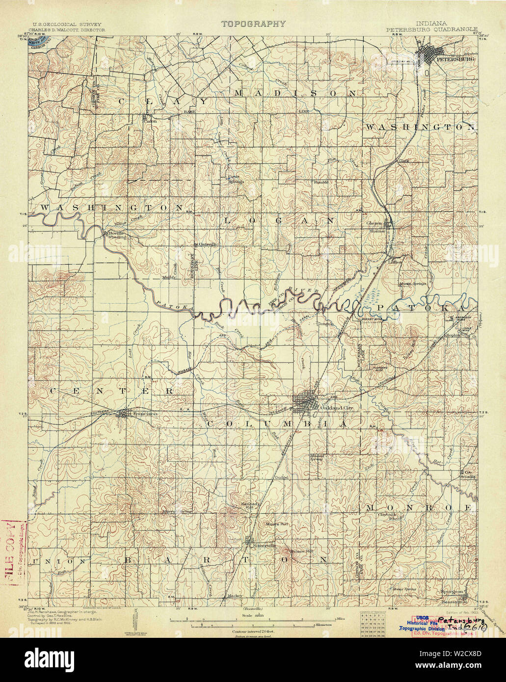 Petersburg indiana map hi-res stock photography and images - Alamy